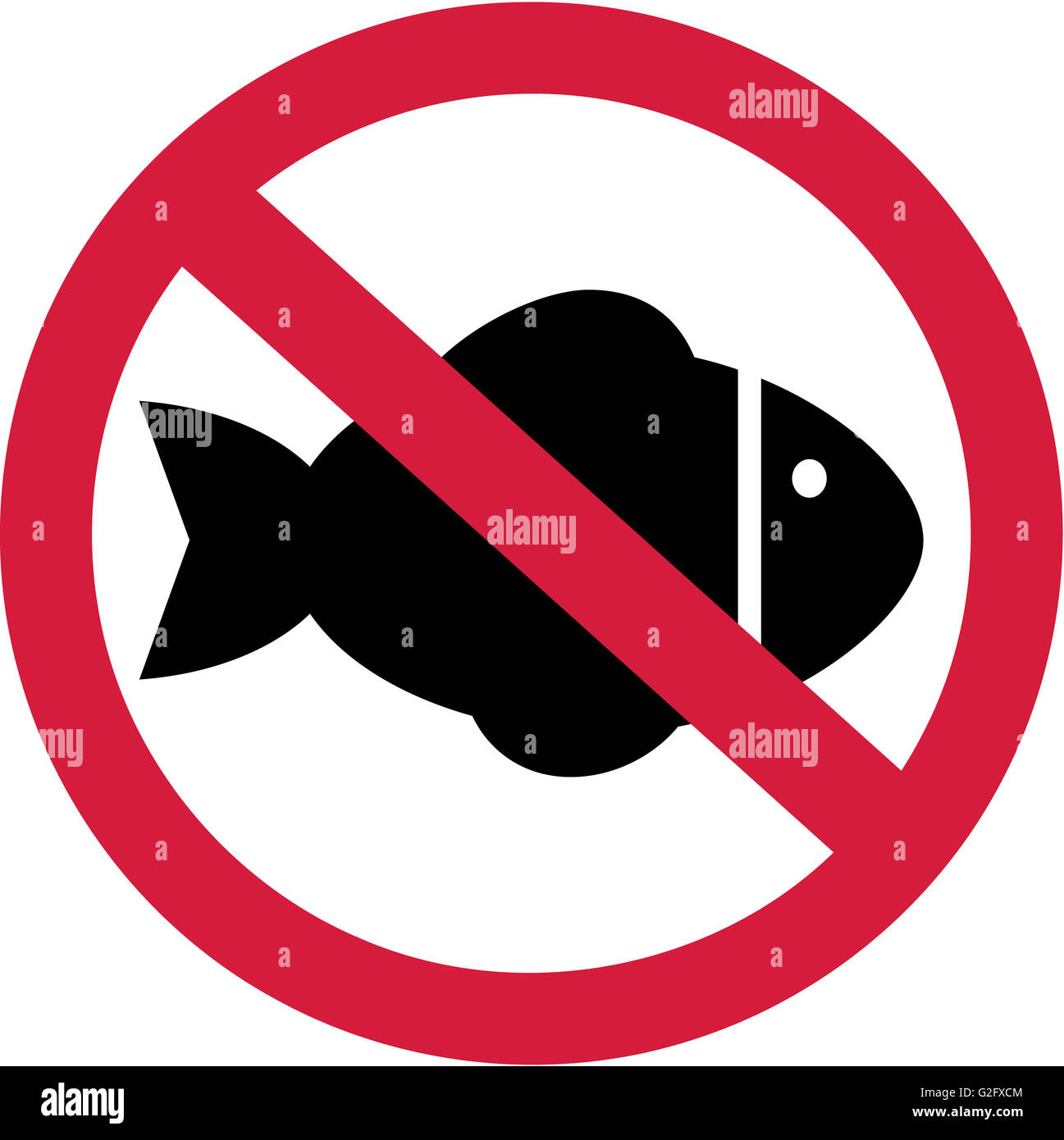 Ban fish silhouette symbol hi-res stock photography and images - Alamy