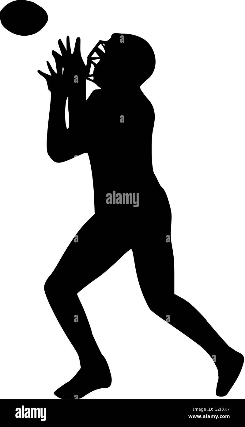 Quarterback catches ball hi-res stock photography and images - Alamy