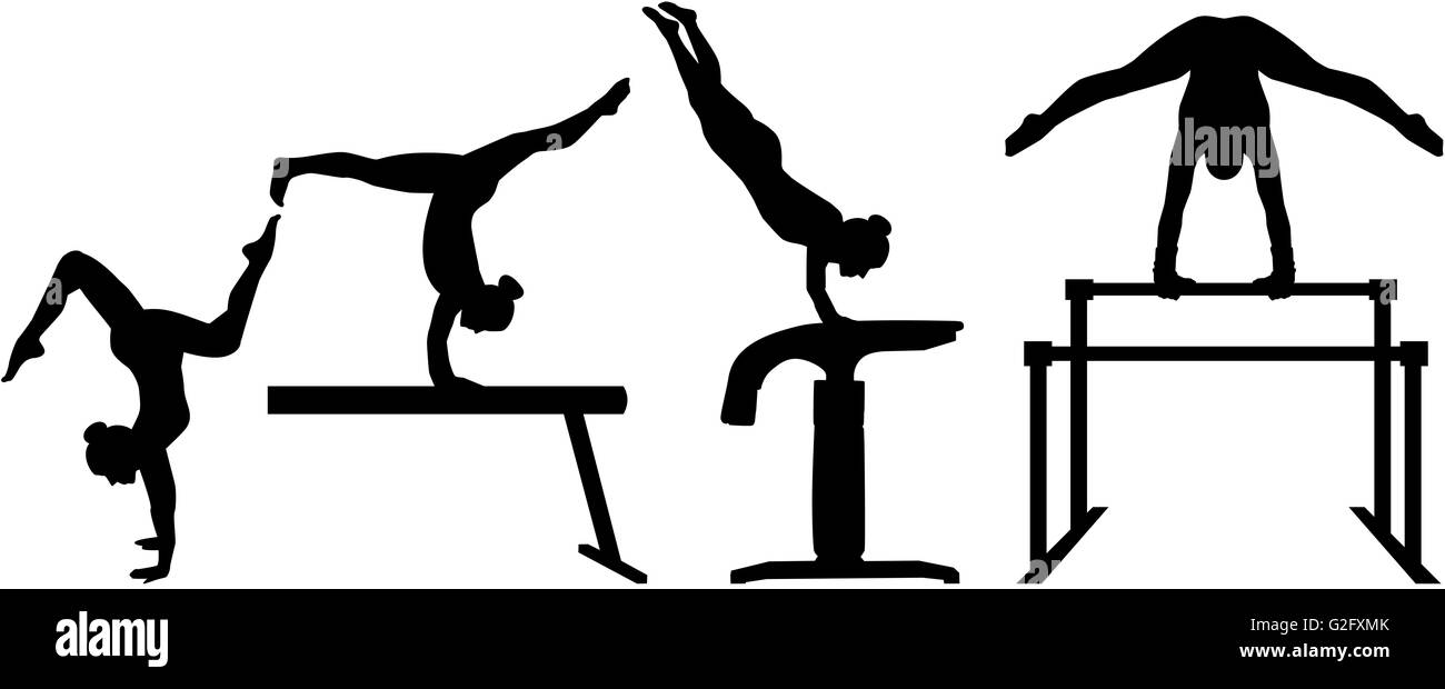 Four-part competition gymnastics Stock Photo - Alamy