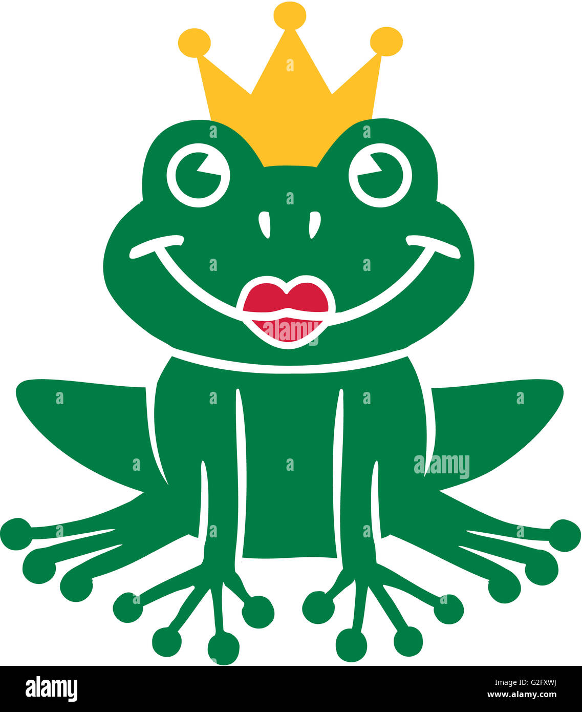 Frog king with kiss mouth Stock Photo - Alamy