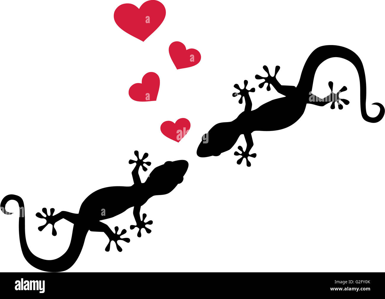 Two geckos in love Stock Photo - Alamy