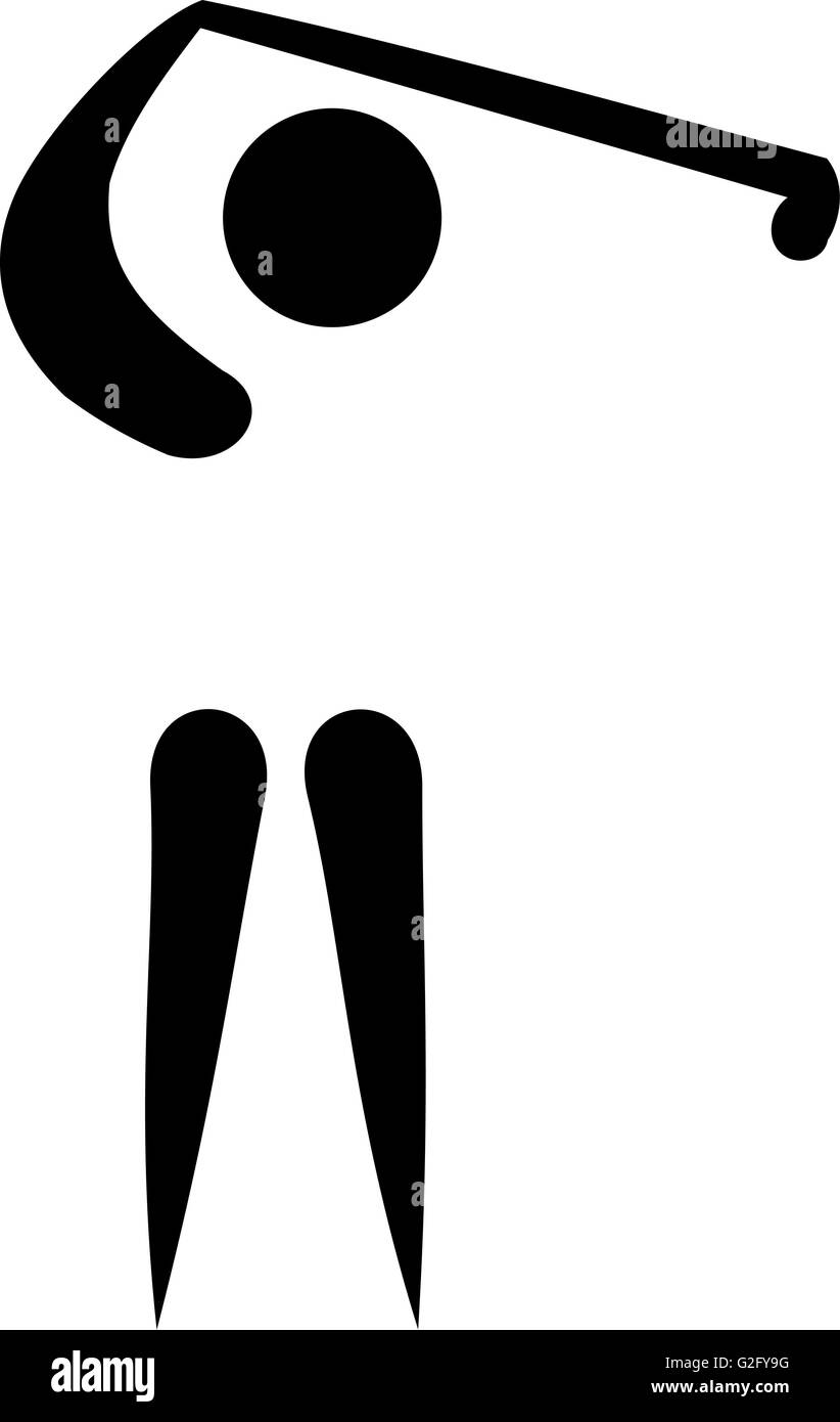 Golf Player Icon Stock Photo - Alamy