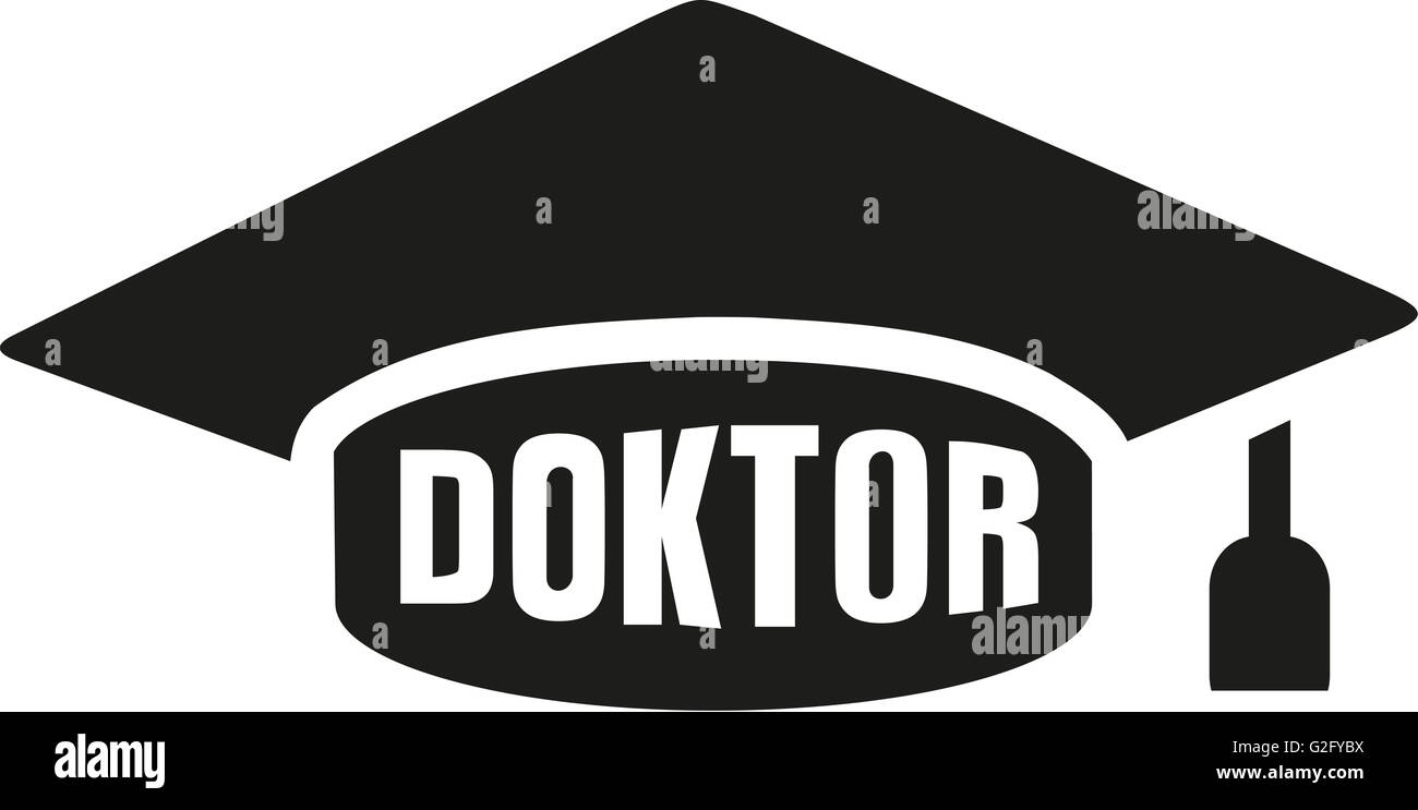 Graduation hat with doctor german Stock Photo - Alamy