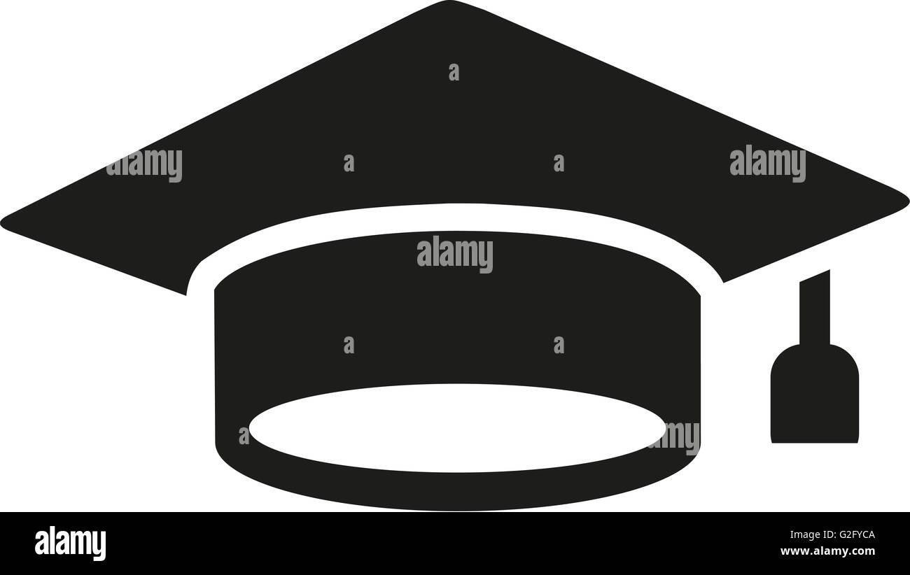 Graduation hat pictogram Stock Photo - Alamy