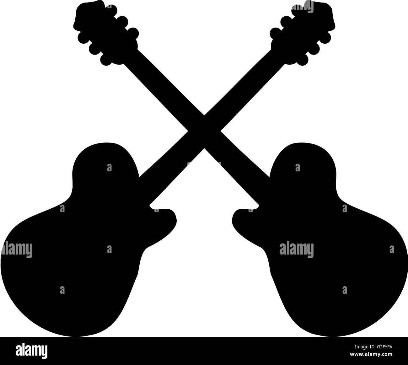 Two string guitar Black and White Stock Photos & Images - Alamy