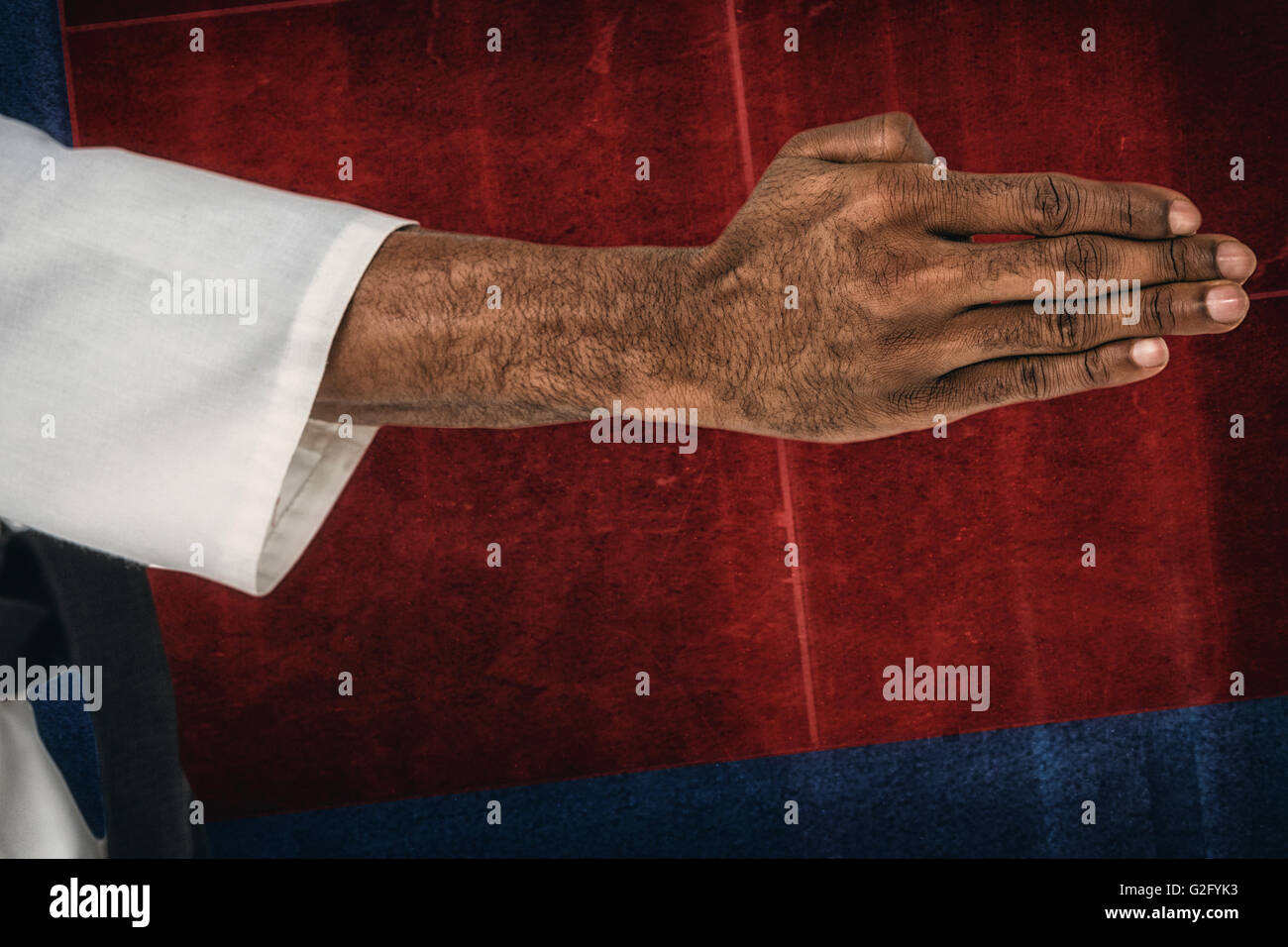 Composite image of close up view oh hands Stock Photo - Alamy