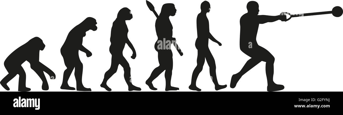 Hammer throw evolution Stock Photo - Alamy