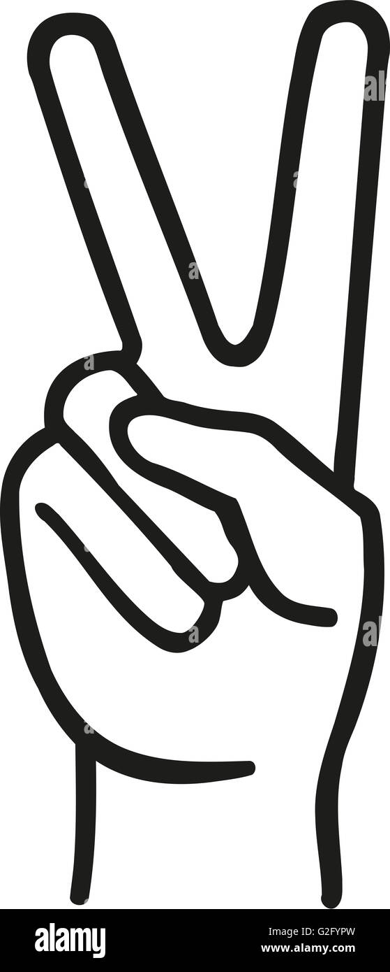Hand peace icon hi-res stock photography and images - Alamy