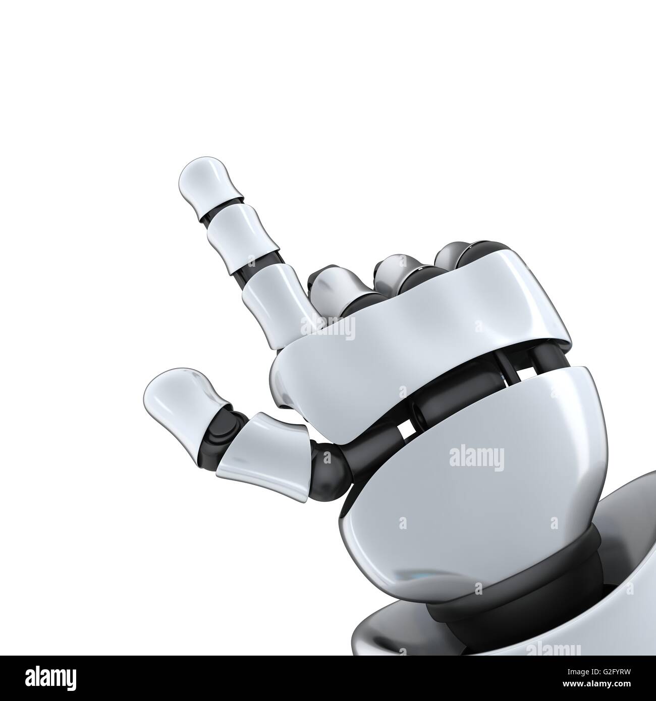 Robot hand specify (done in 3d, isolated Stock Photo - Alamy
