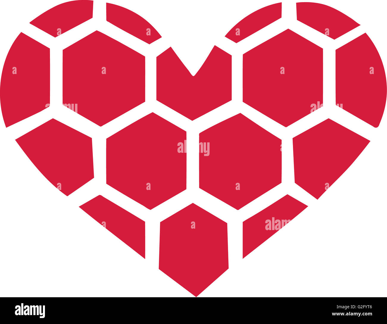 Handball Red Heart Stock Photo - Alamy