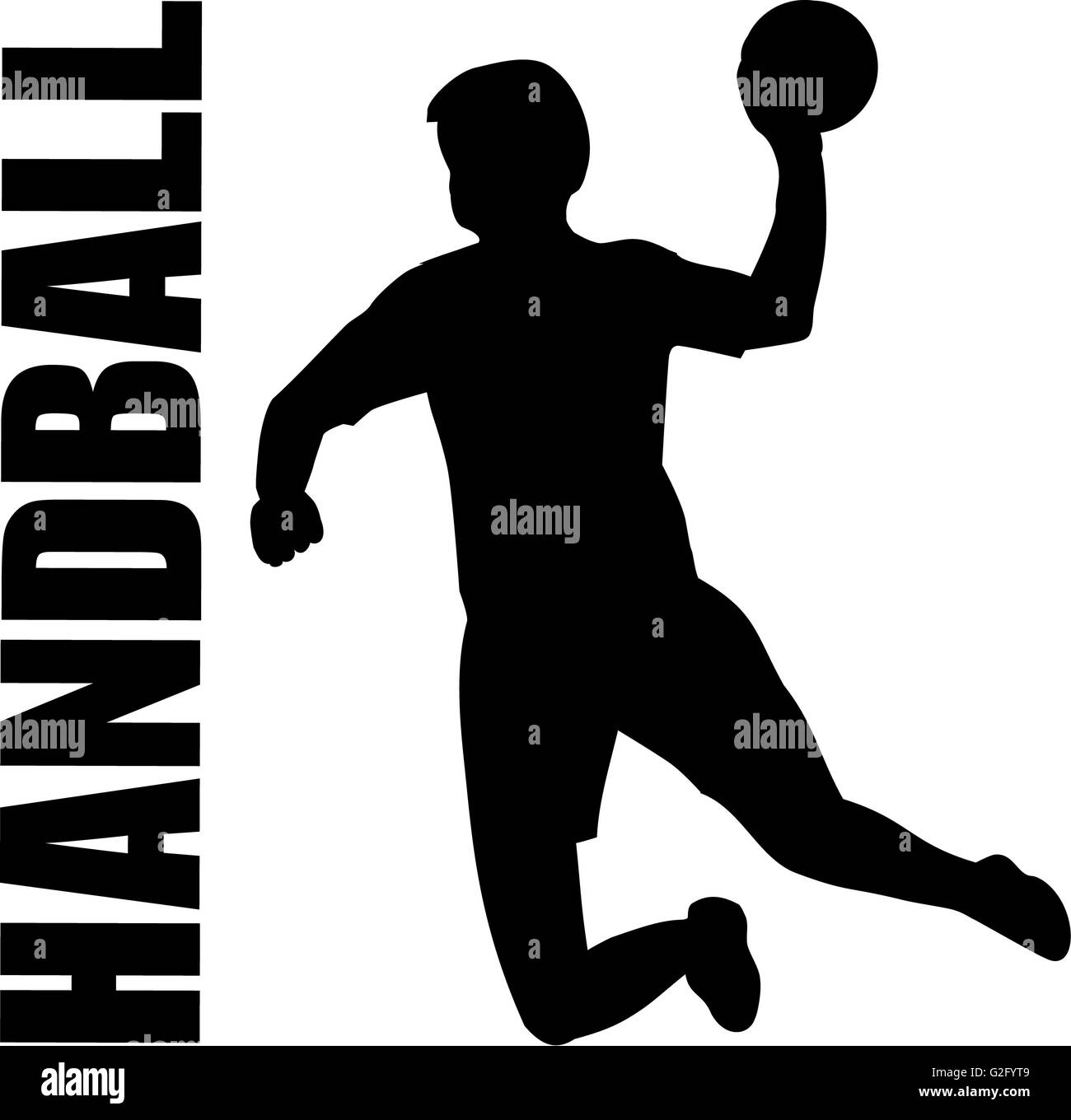 Handball silhouette hi-res stock photography and images - Alamy
