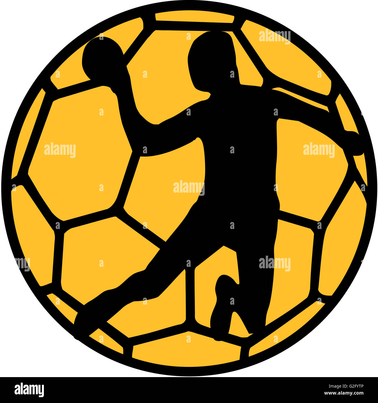 Handball Player Ball Stock Photo - Alamy