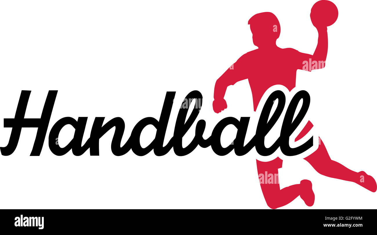 Handball silhouette word hi-res stock photography and images - Alamy