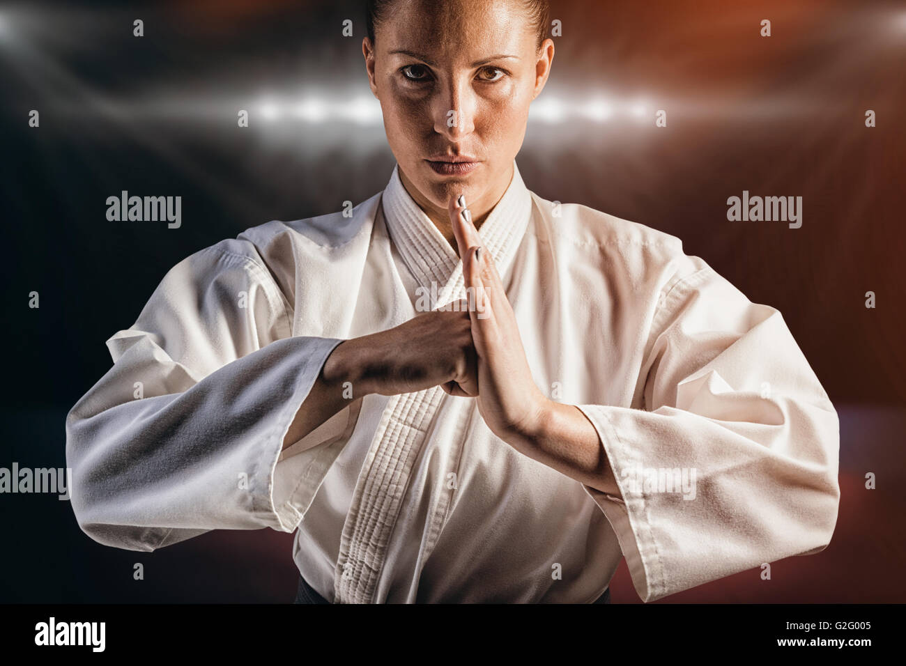 Female fighter performing hand hi-res stock photography and images - Alamy