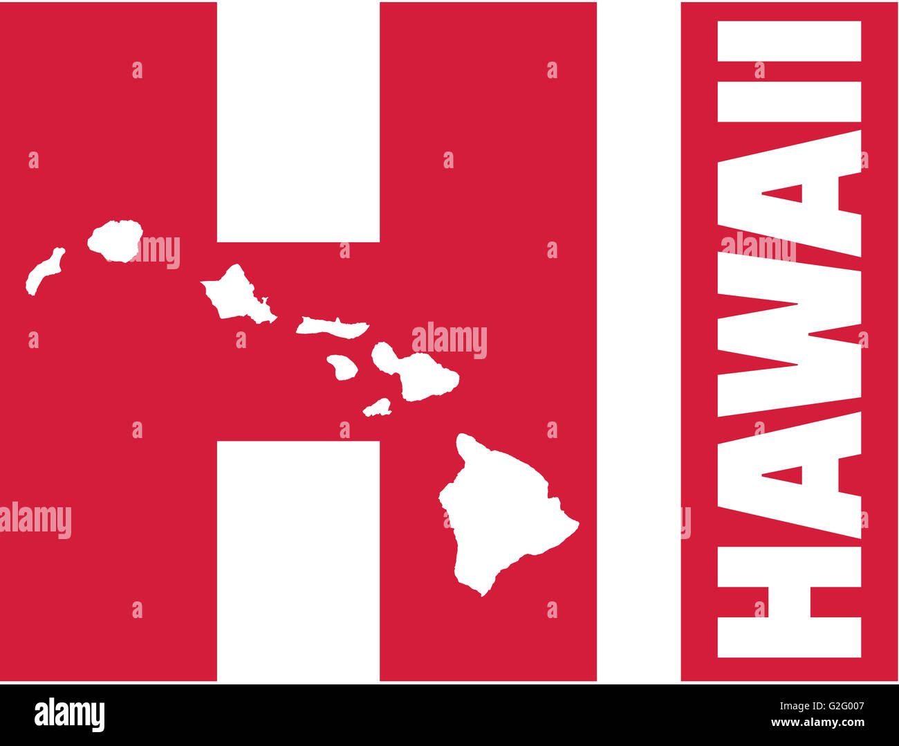 Hawaii map molokai hi-res stock photography and images - Alamy
