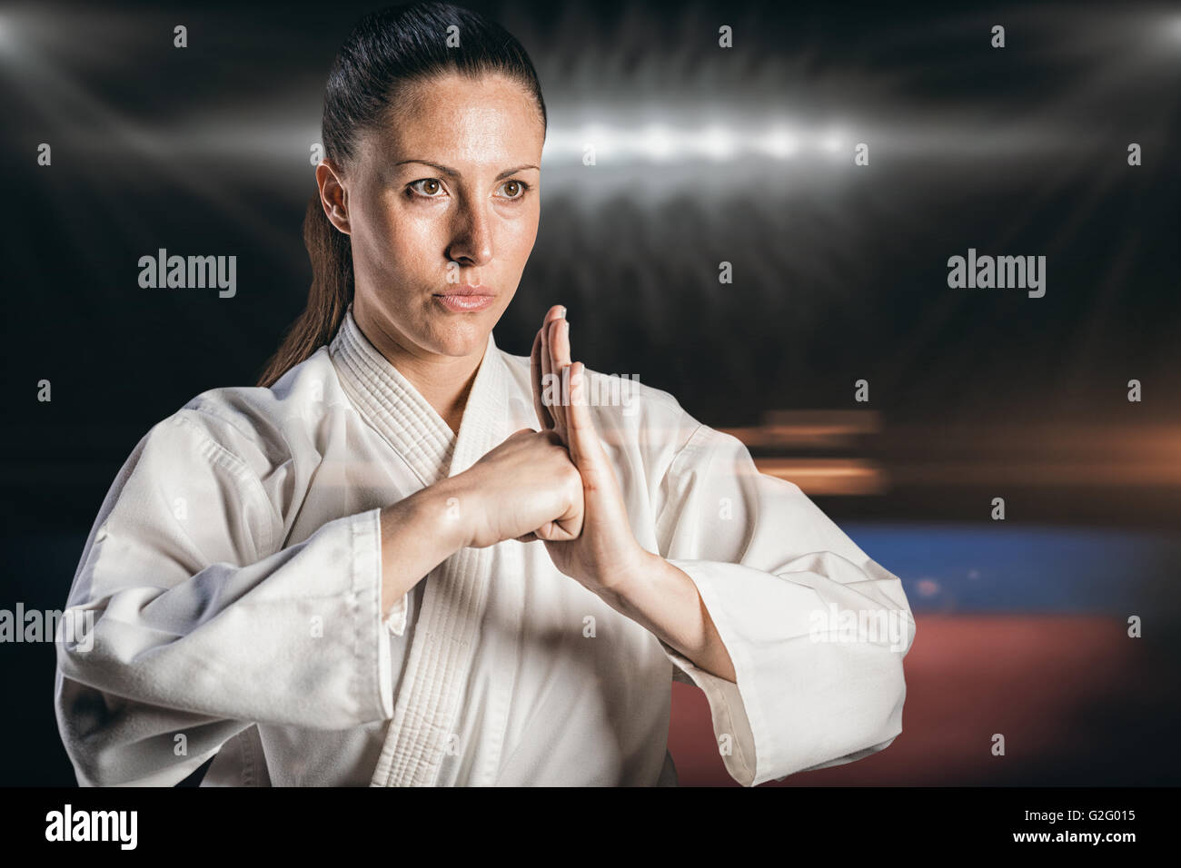 Female fighter performing hand hi-res stock photography and images - Alamy
