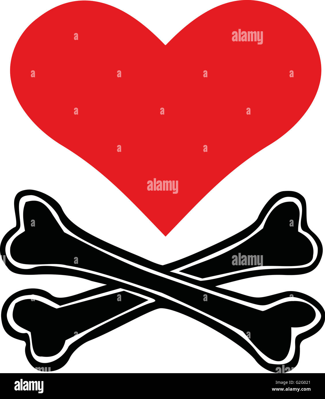 Heart and bones hi-res stock photography and images - Alamy