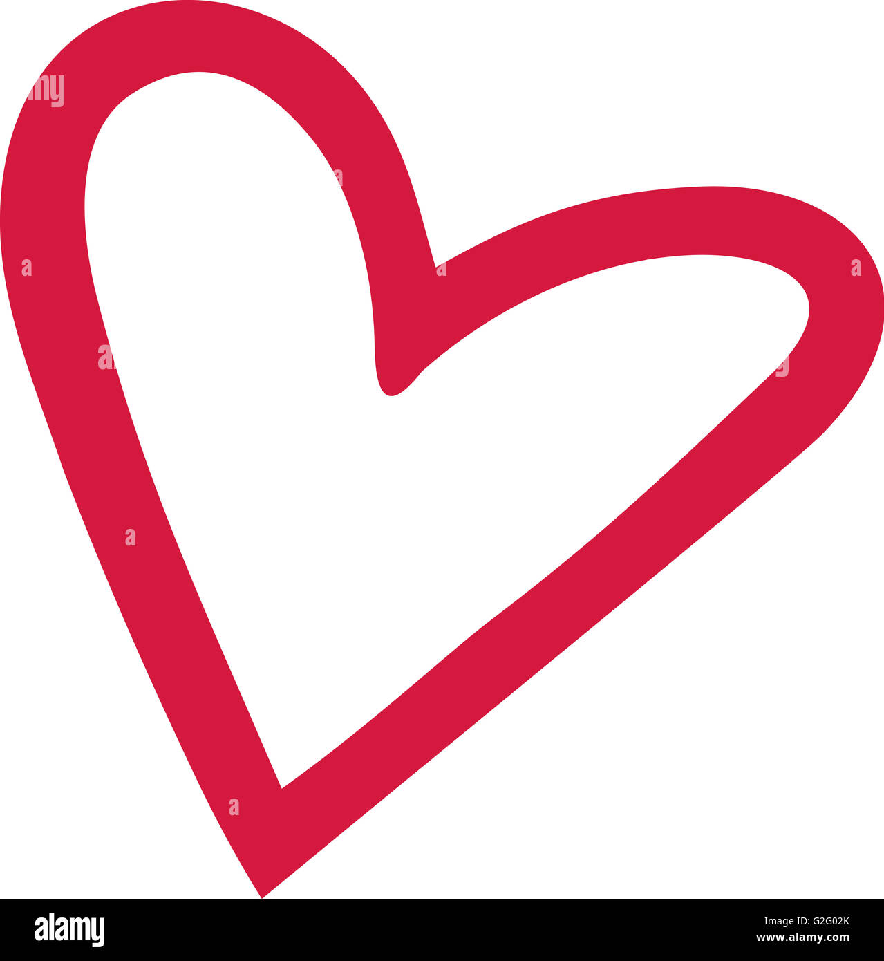 Cute Heart Outline Clipart