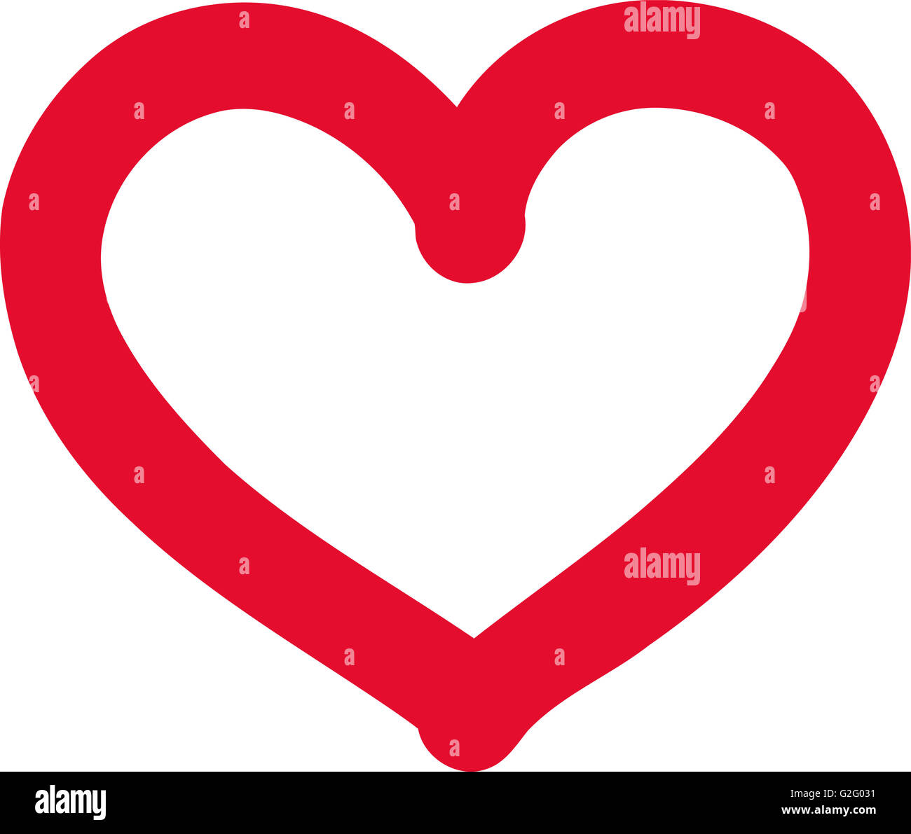 Heart icon outline Stock Photo - Alamy
