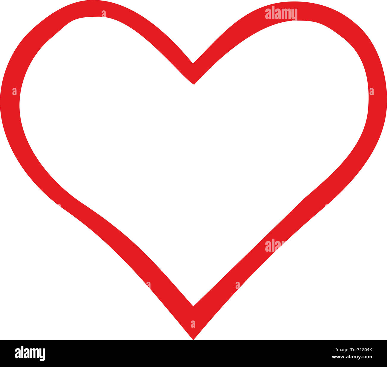 Heart icon outline Stock Photo - Alamy