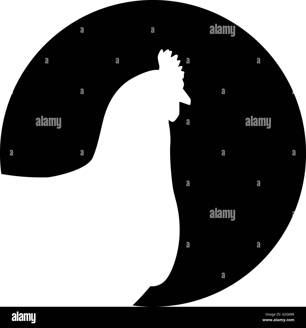 Chicken in front of moon Stock Photo - Alamy