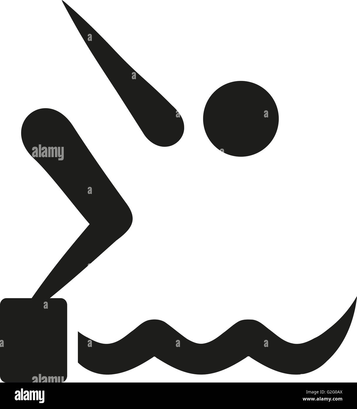 High diving symbol Stock Photo - Alamy