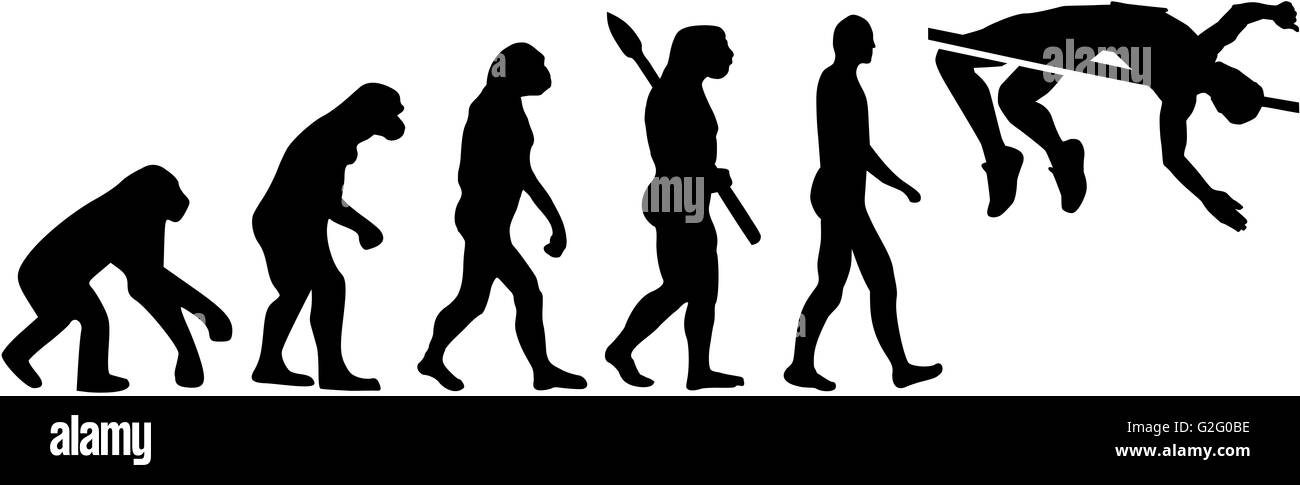 High Jump evolution Stock Photo - Alamy