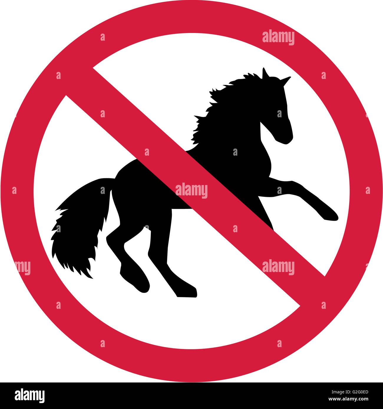 Pictogram no horse riding hi-res stock photography and images - Alamy