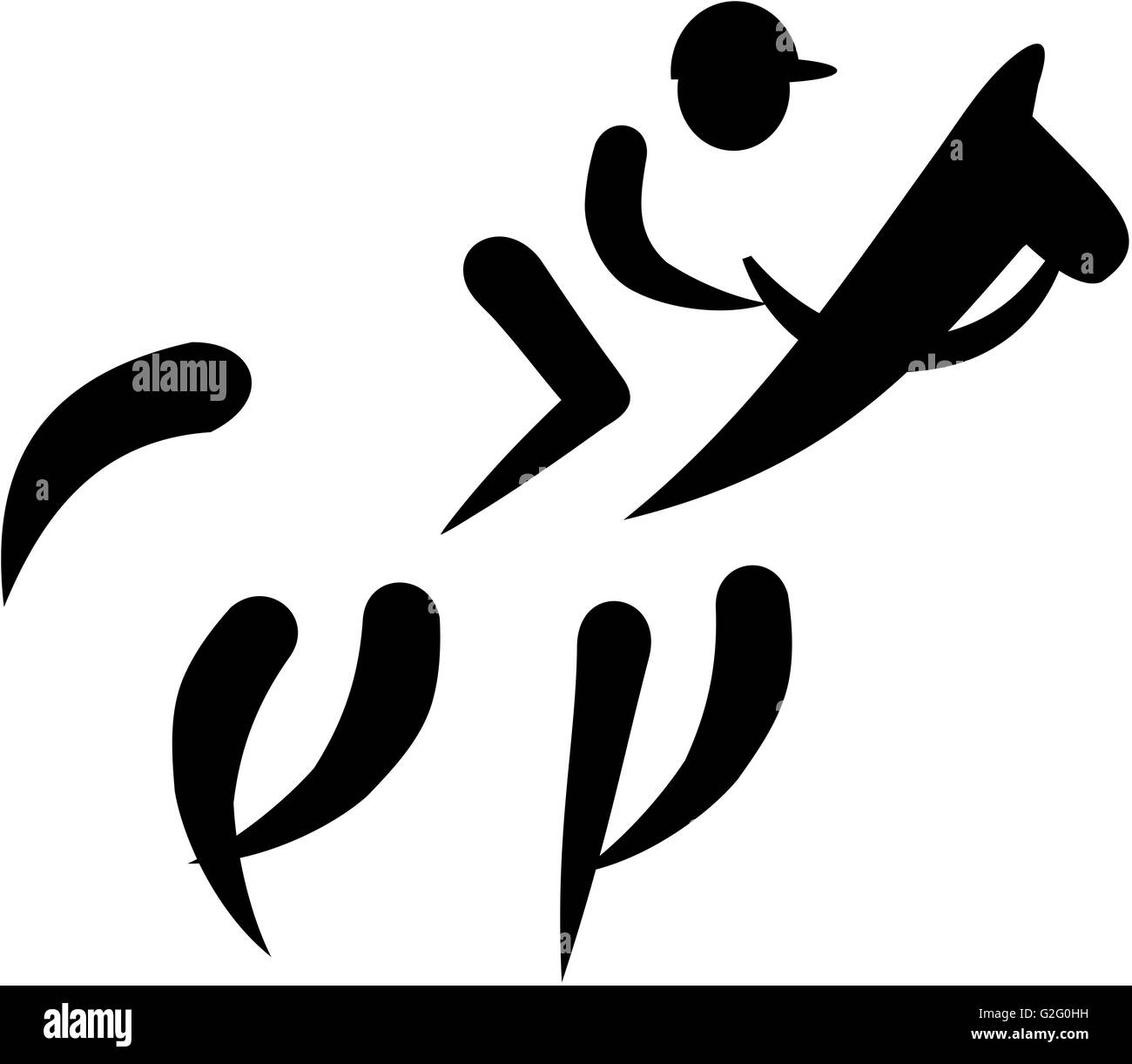 Horse race icon Stock Photo - Alamy