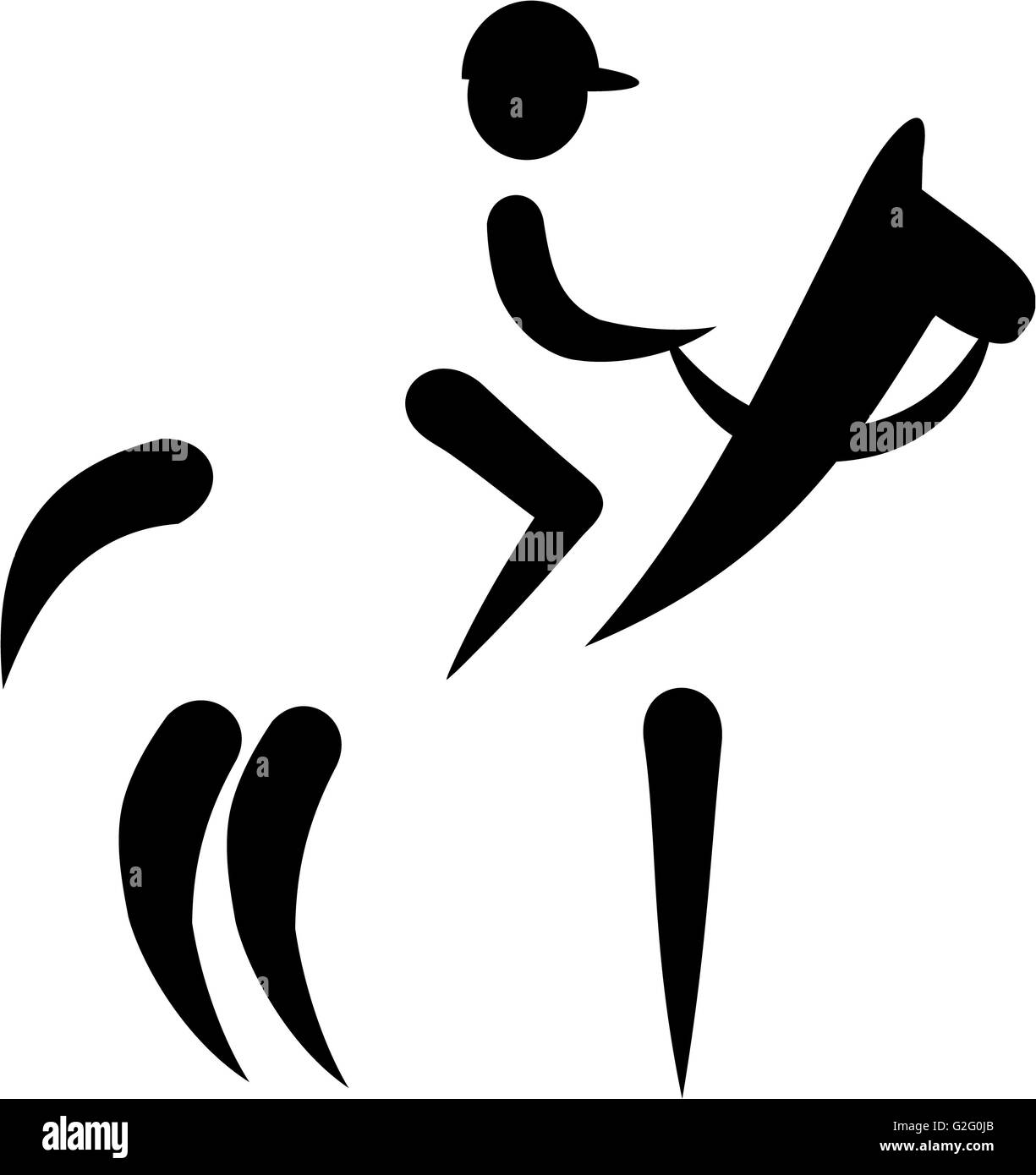 Horse Rider icon Stock Photo - Alamy