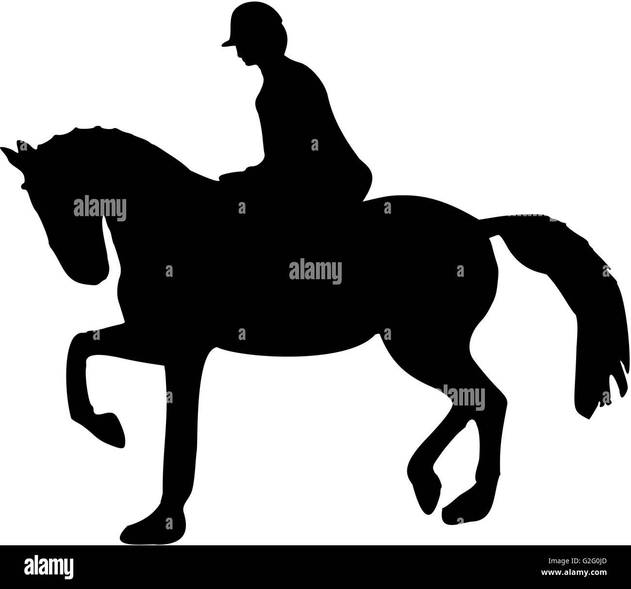 Horse Rider silhouette Stock Photo - Alamy