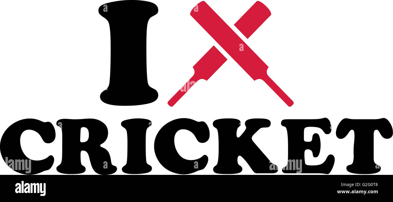 I love cricket Bats Stock Photo - Alamy