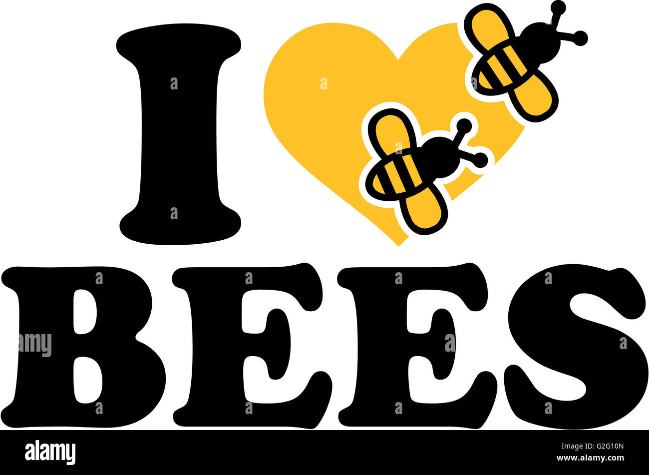 I love Bees icon Stock Photo - Alamy