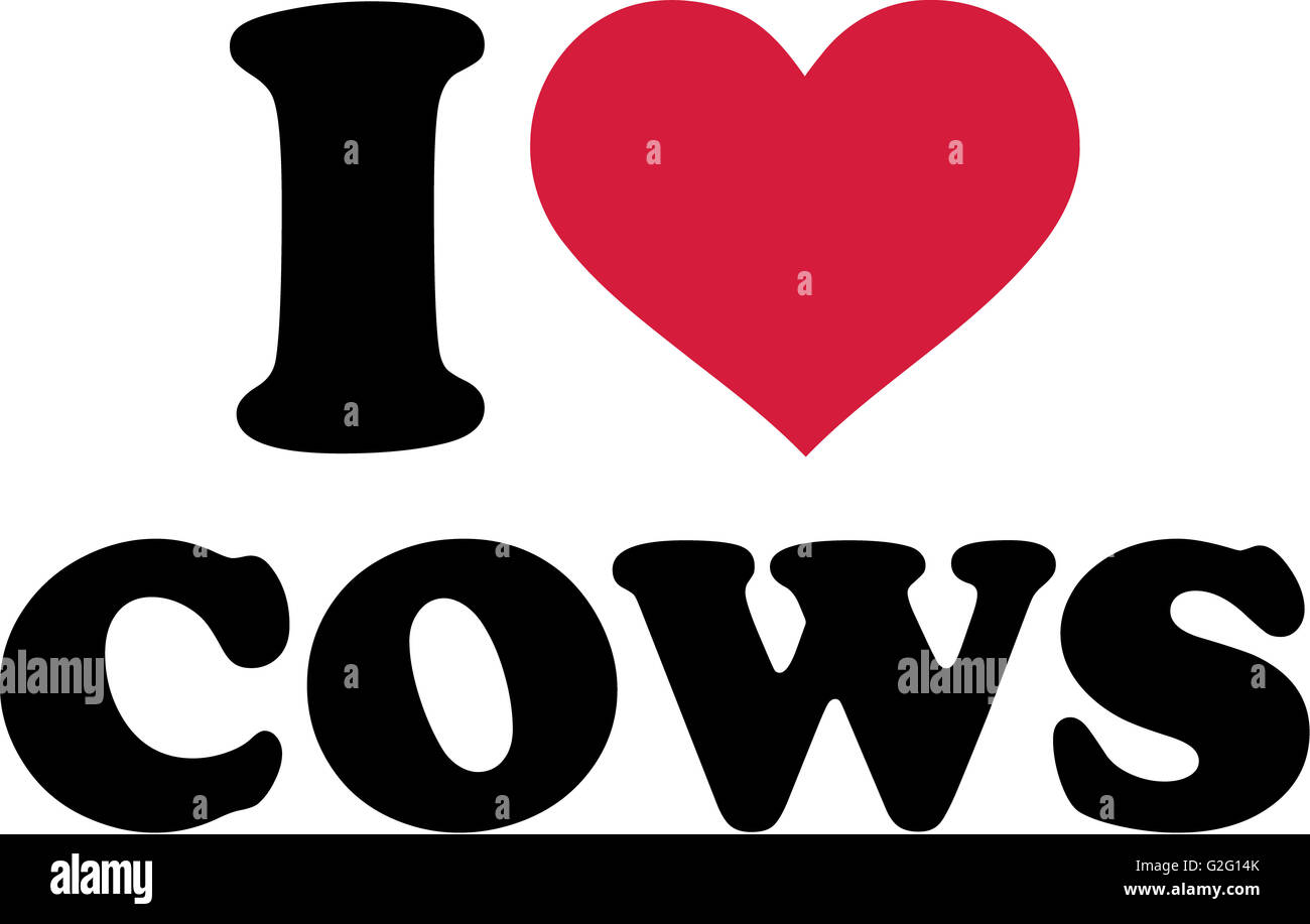 Love cow symbol heart cows hi-res stock photography and images - Alamy