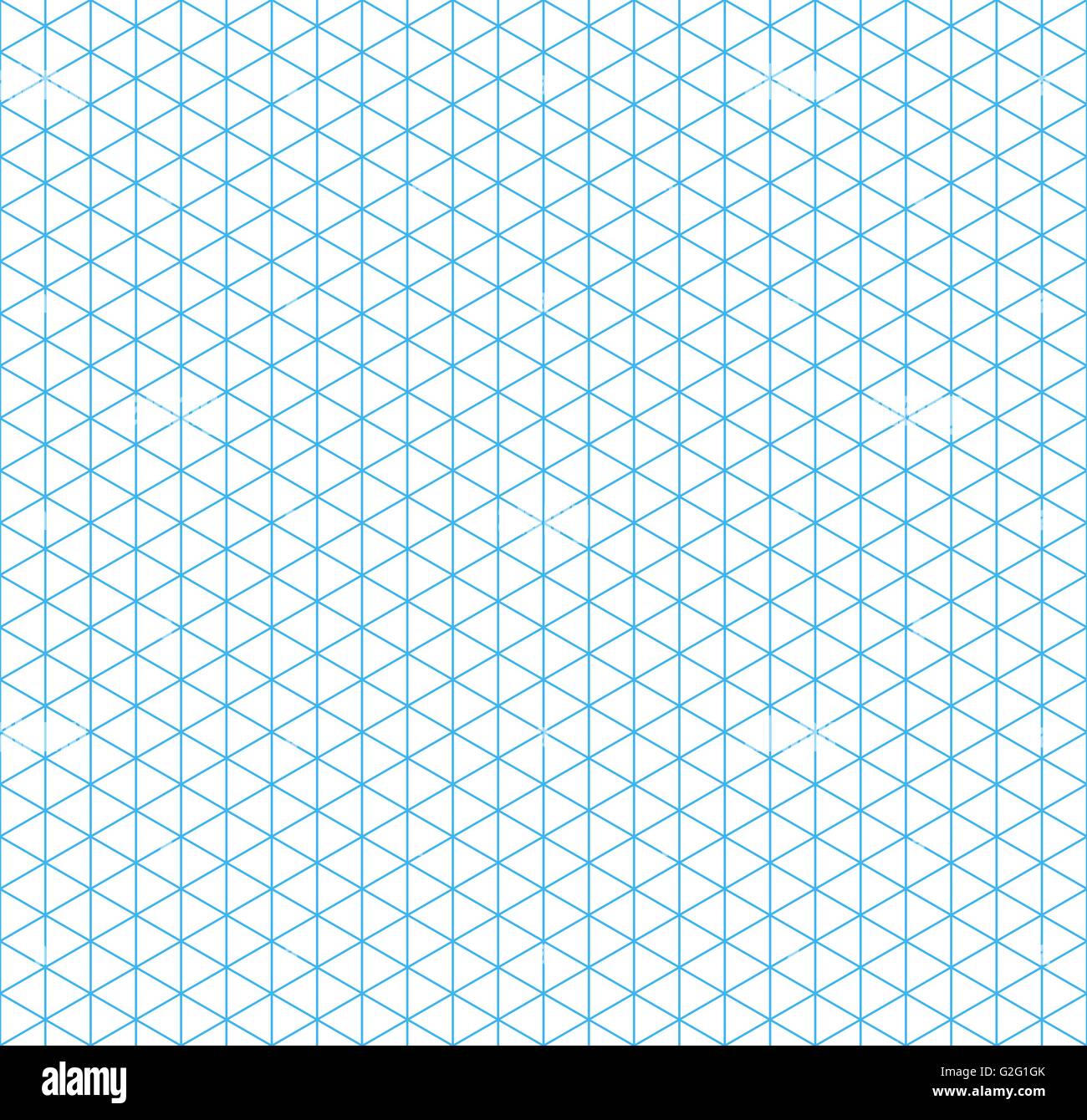 Cyan isometric grid with vertical guideline, seamless pattern Stock ...