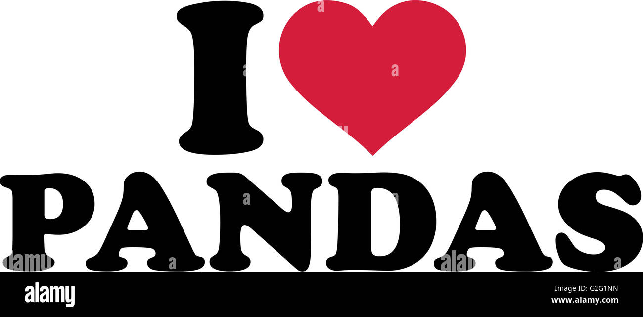 I love pandas Stock Photo - Alamy