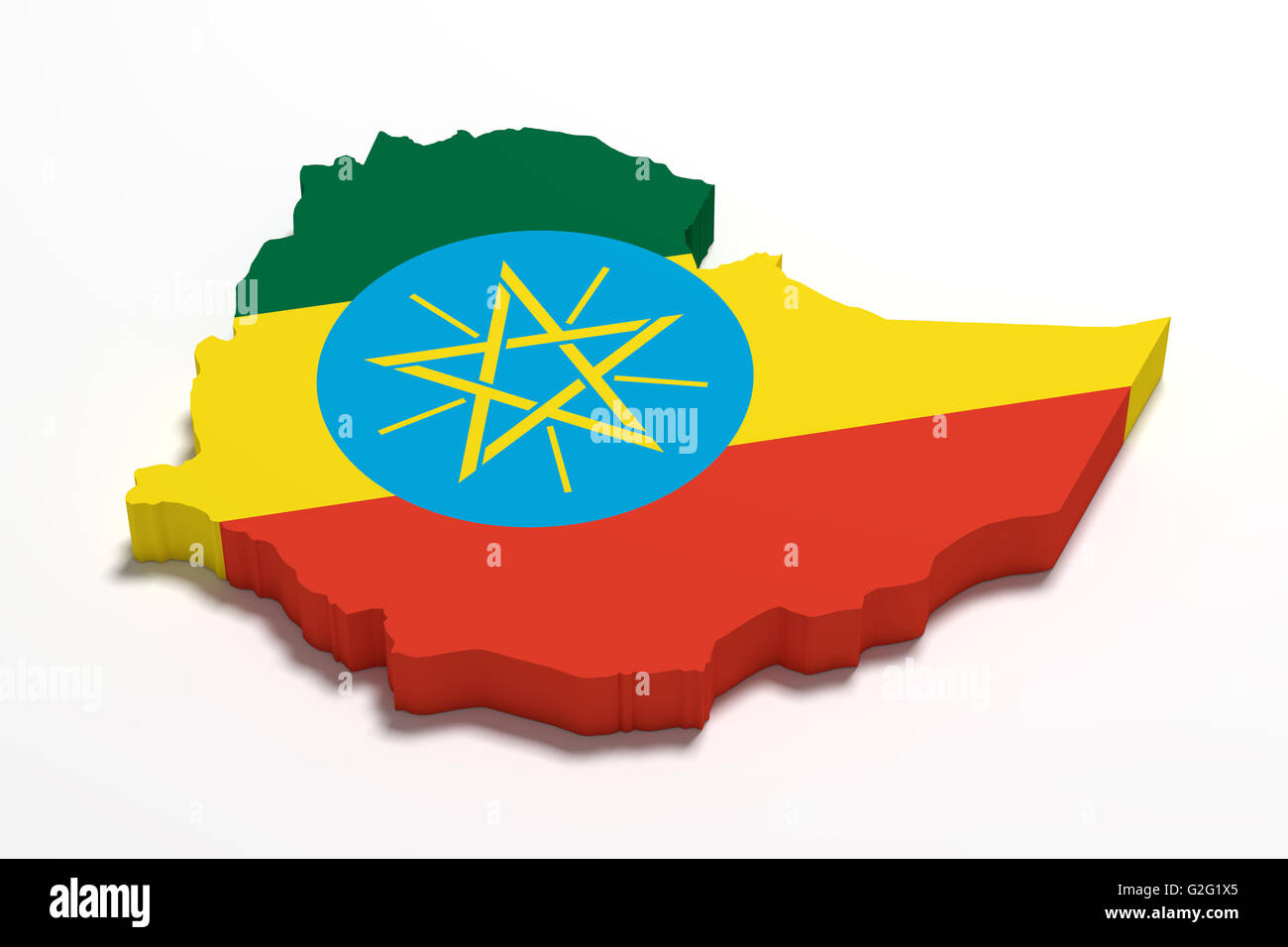 Ethiopian flag map hi-res stock photography and images - Alamy