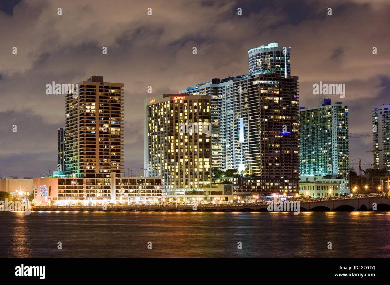 Skyline from Miami as seen from Watson Island Stock Photo - Alamy