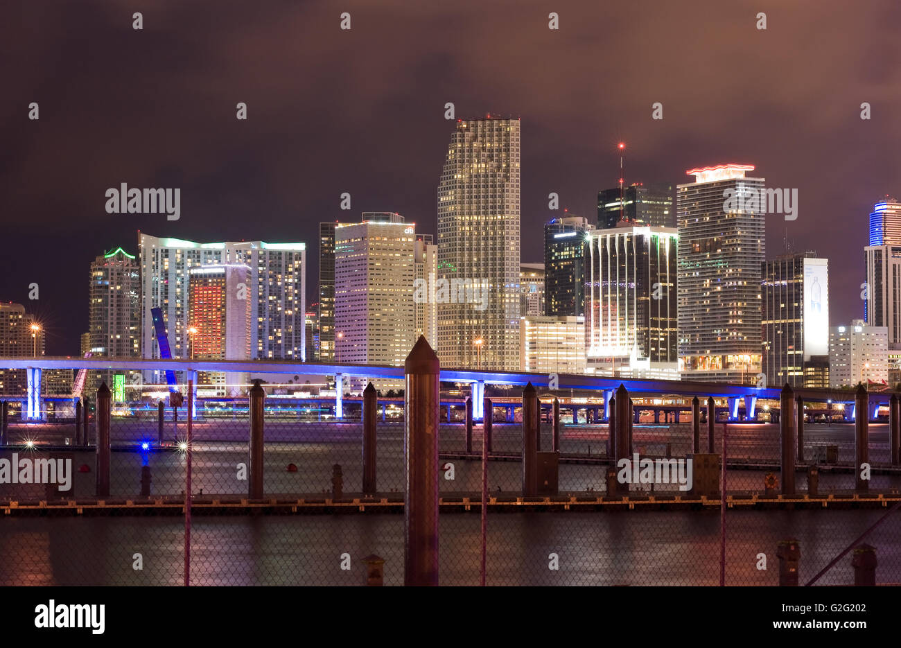 Skyline from Miami as seen from Watson Island Stock Photo - Alamy