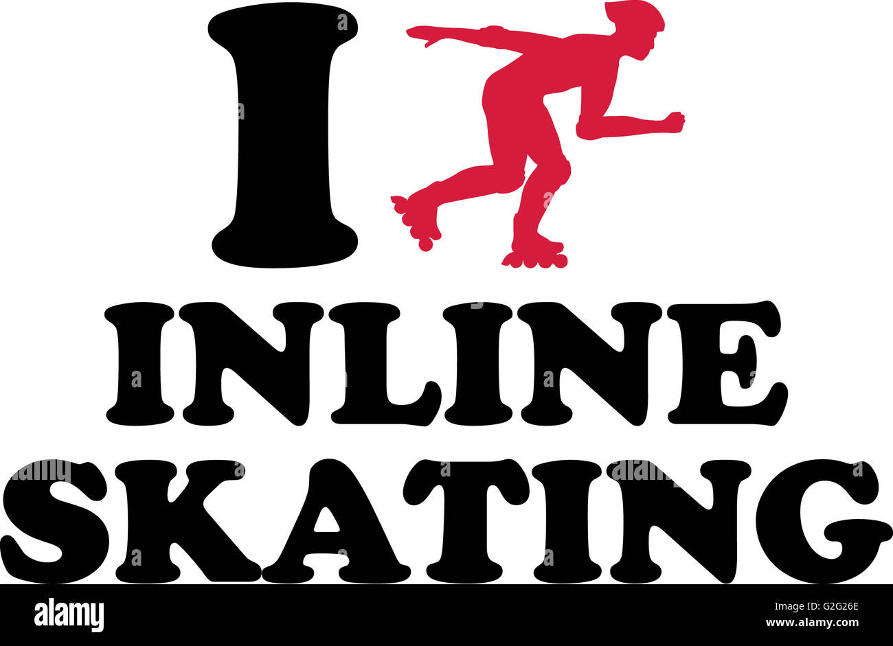 Inline speed skating logo hi-res stock photography and images - Alamy