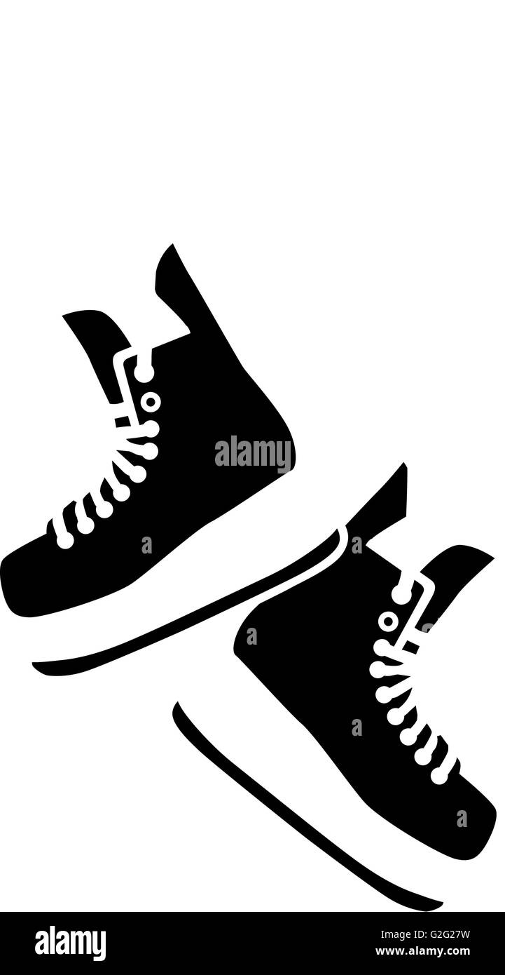 Hanging Hockey Skates Stock Photo - Alamy