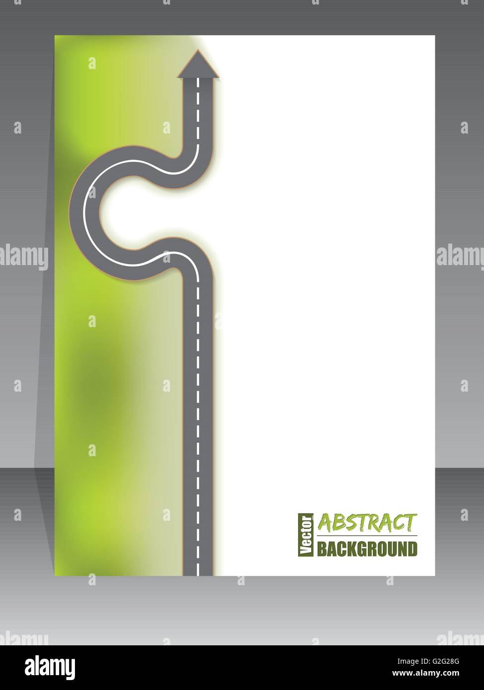 Abstract brochure design with arrow road Stock Vector Image & Art - Alamy