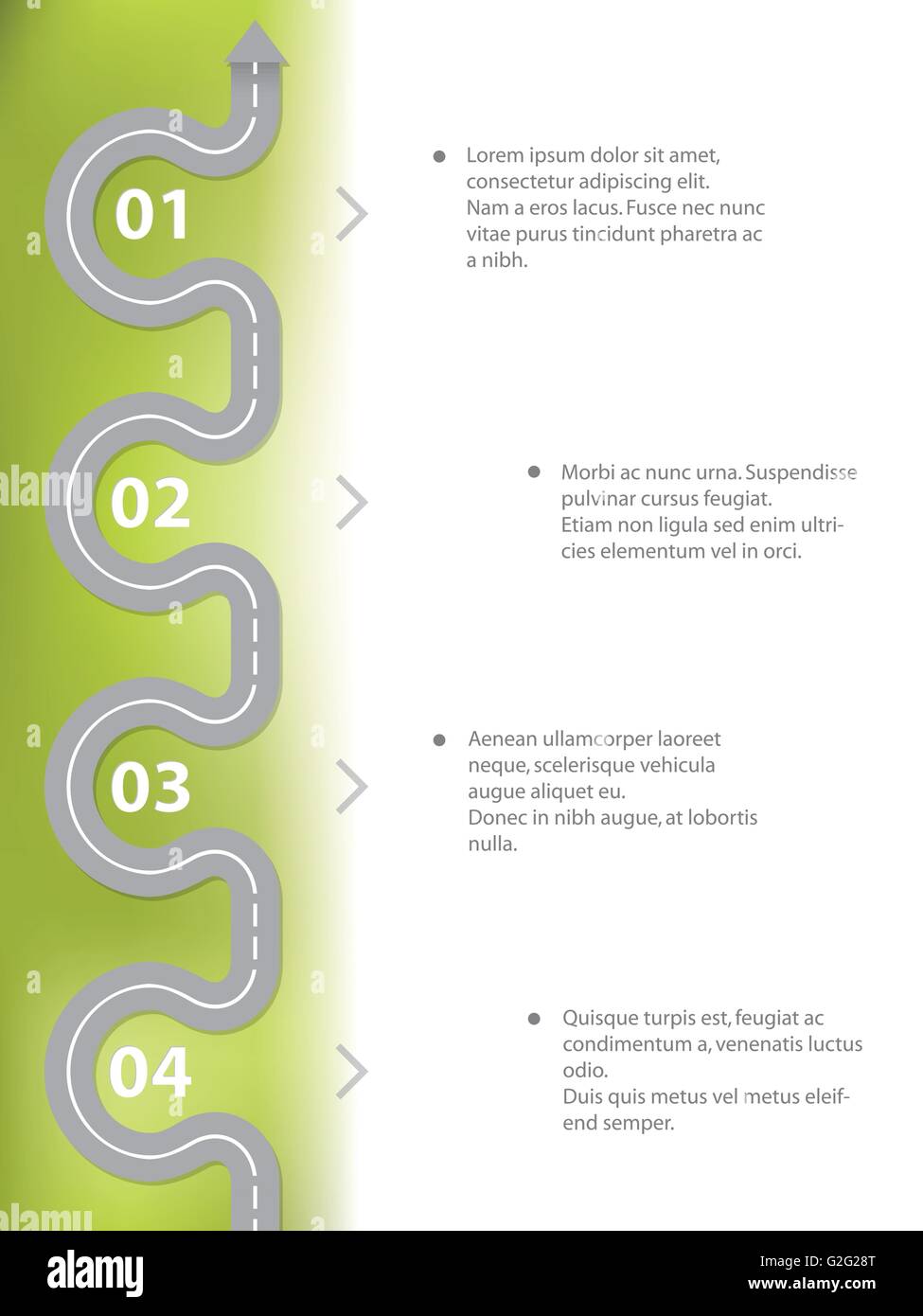 Infographic template design with curvy two lane road Stock Vector Image ...