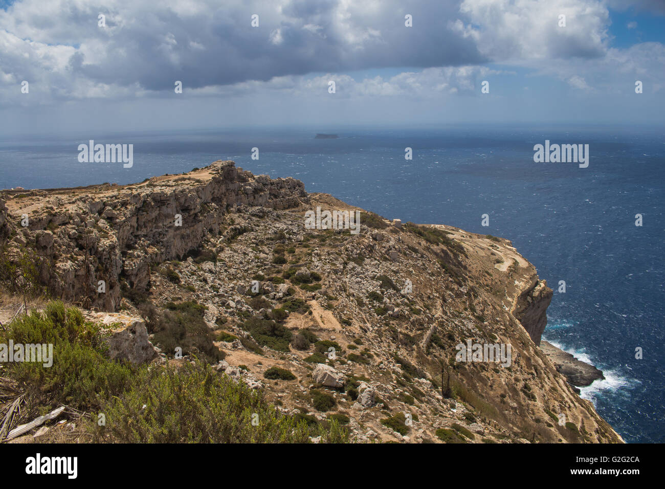 Dingli Cliffs, one of the most beautiful parts of the shore at the ...