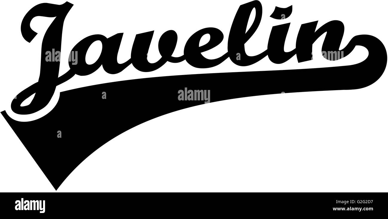 Javelin word retro Stock Photo - Alamy