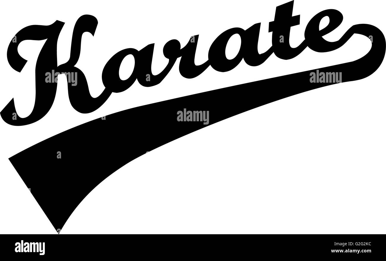 Karate word retro Stock Photo - Alamy