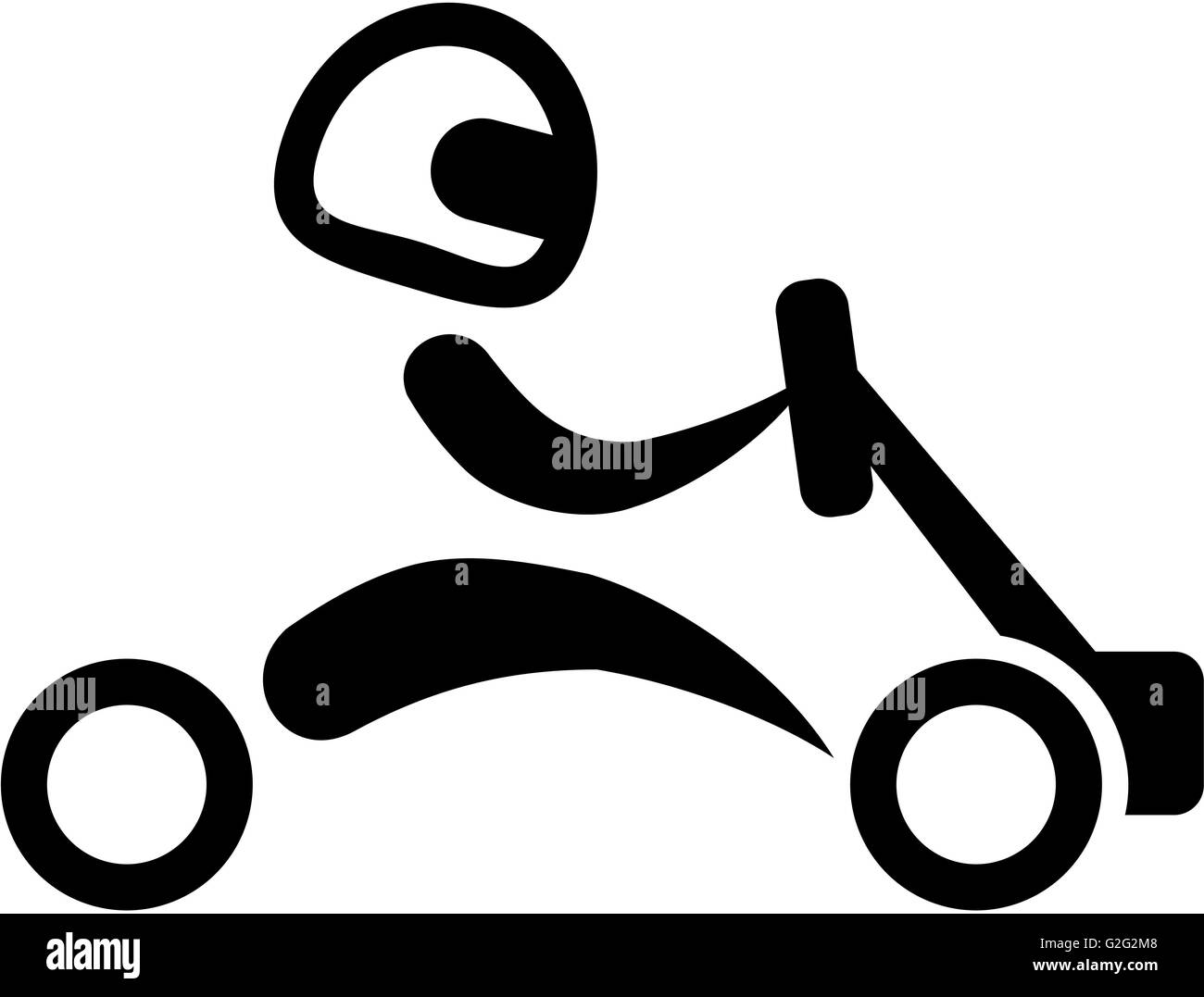 Kart with driver icon hi-res stock photography and images - Alamy