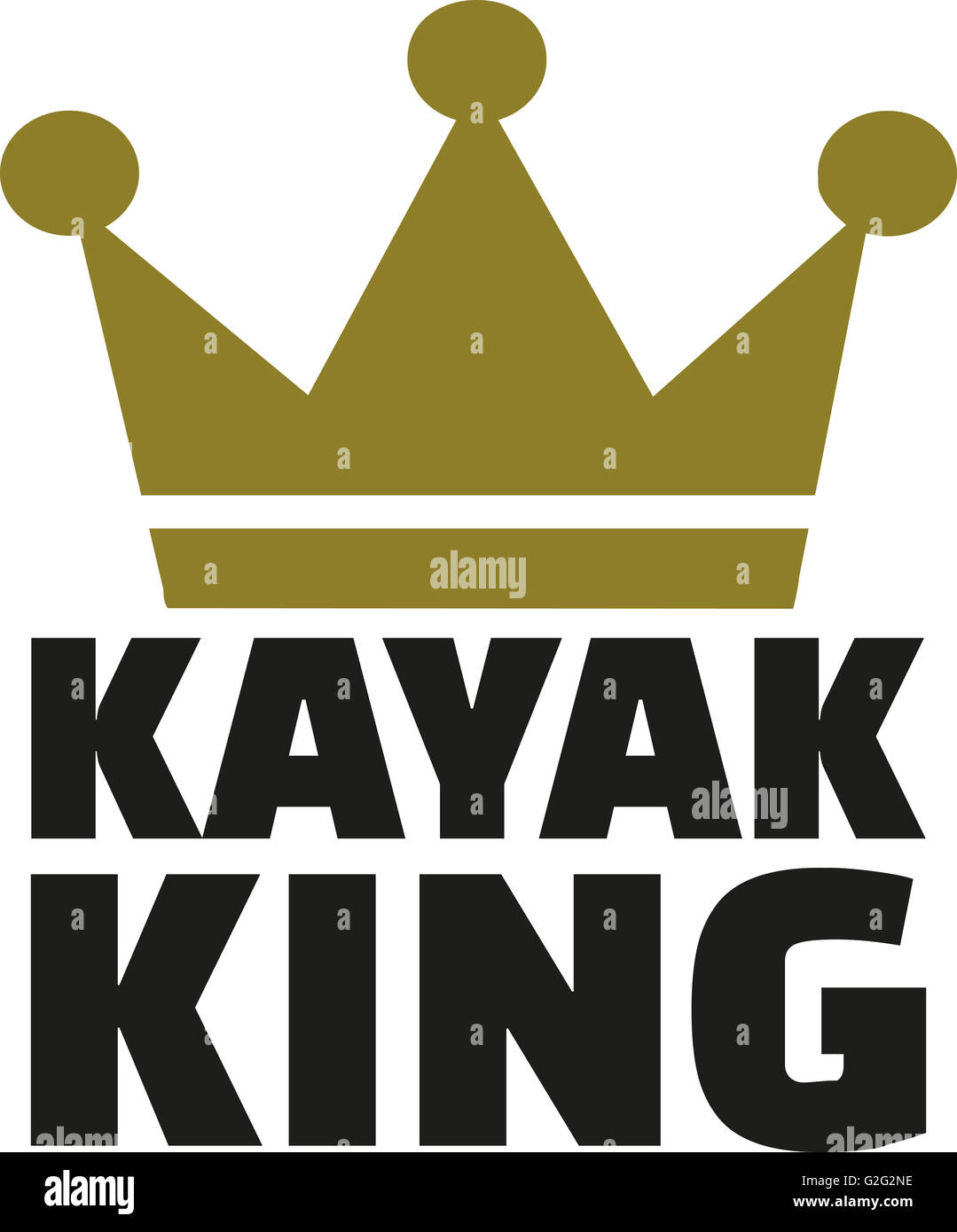 Kayak king with crown Stock Photo - Alamy