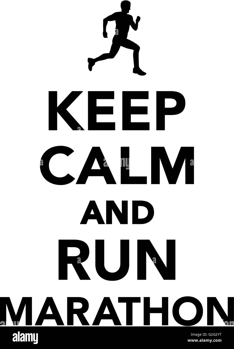 Keep calm and run marathon Stock Photo - Alamy
