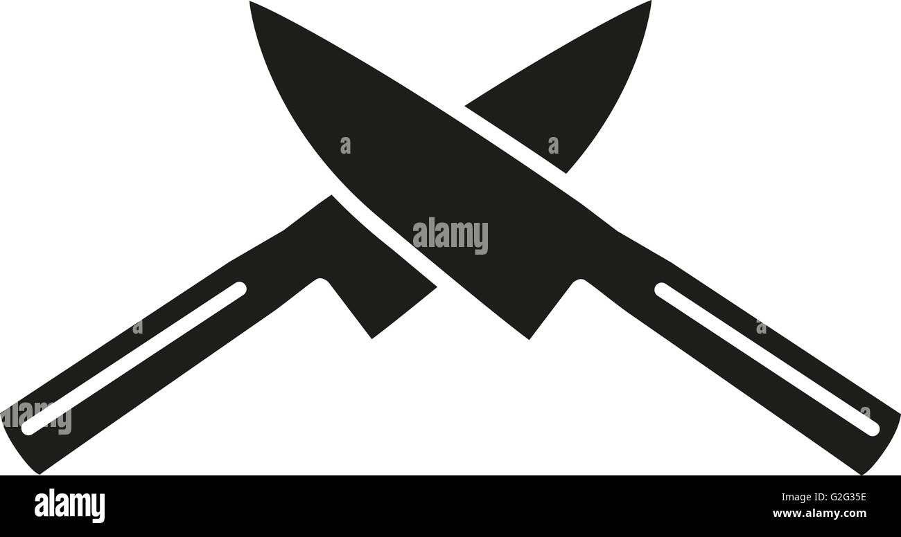 Cooking knive crossed Stock Photo - Alamy